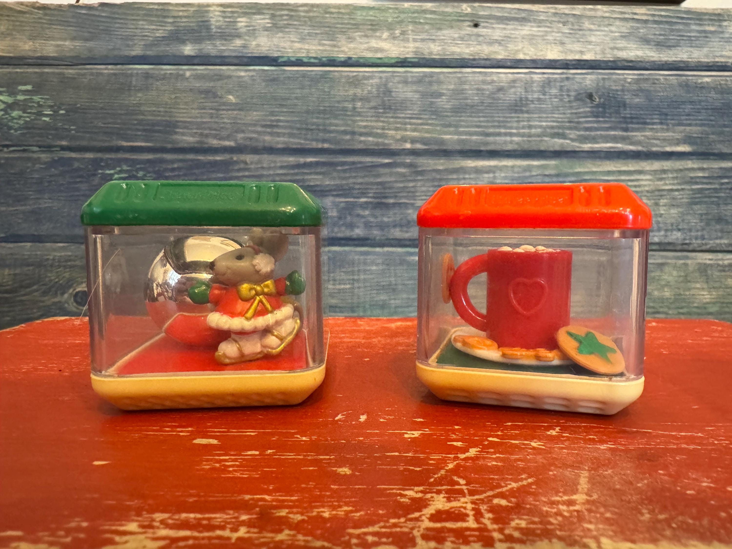 Vintage Fisher Price Peek a Boo Christmas Blocks Mouse Mice Hot ...