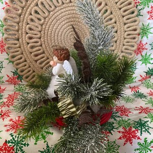 Vintage Angel Evergreen Table Centerpiece, Christmas Decoration - Etsy
