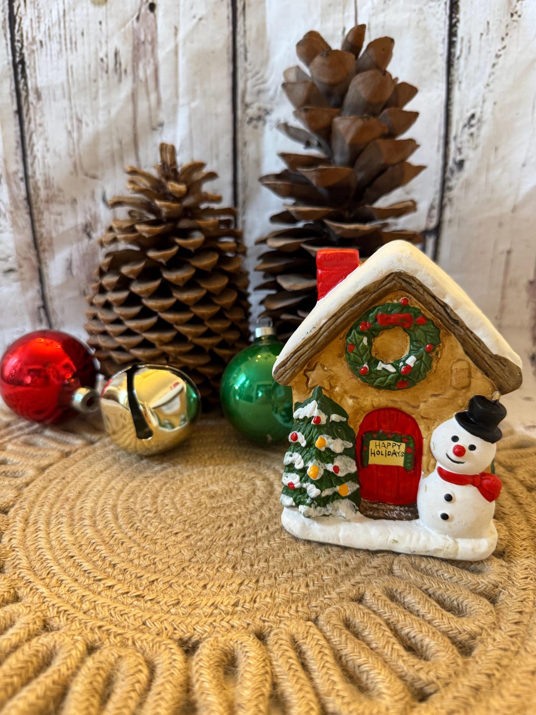 Vintage 1978 Enesco Ceramic Snowman Christmas Bank - Etsy