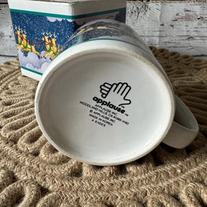 Vintage Santa Claus and Reindeer Coffee Mug Applause, Christmas, Candy ...