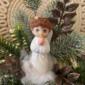 Vintage Angel Evergreen Table Centerpiece, Christmas Decoration - Etsy