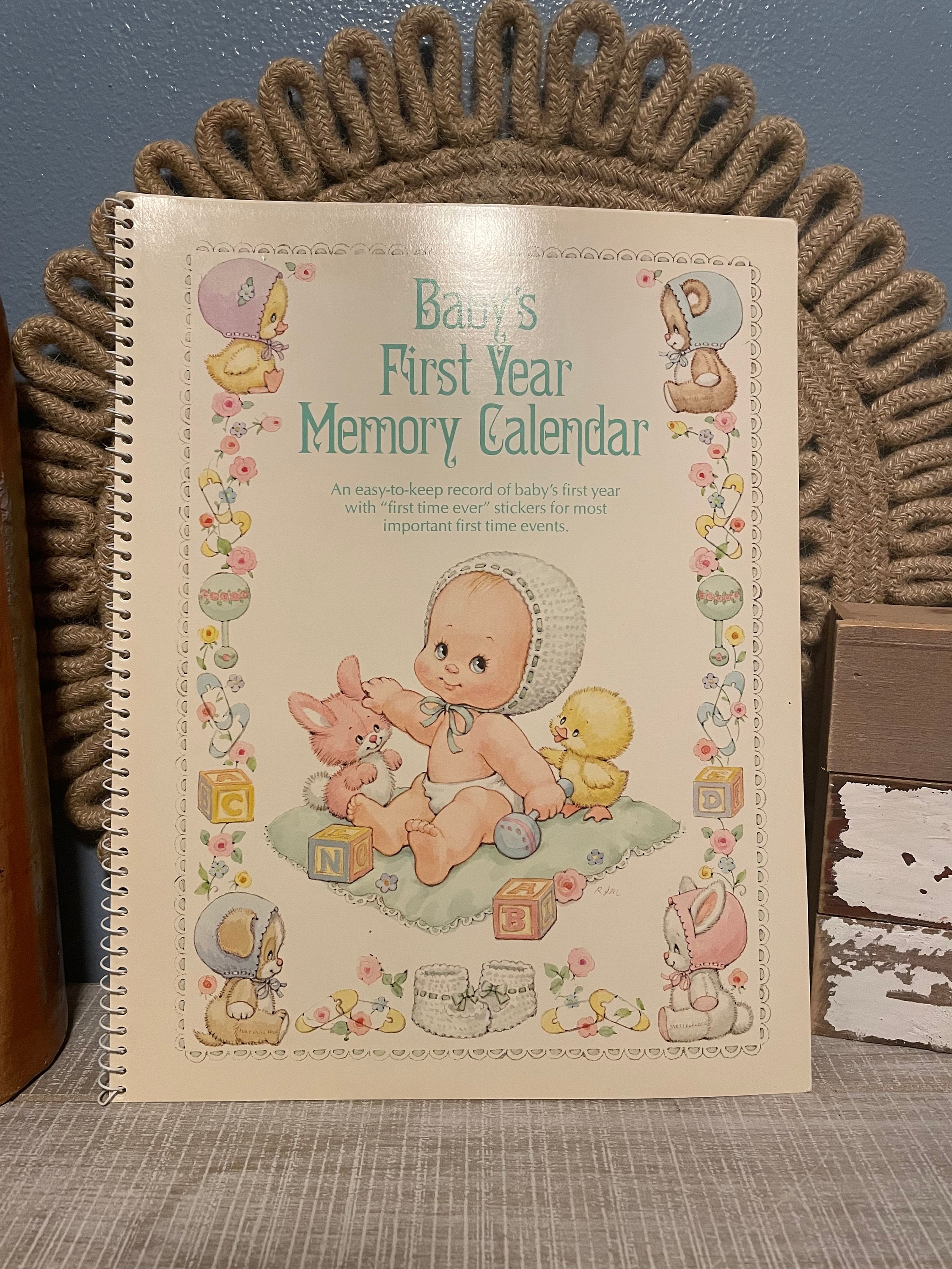 Vintage Babys First Year Memory Calendar Book Spiral Bound - Etsy
