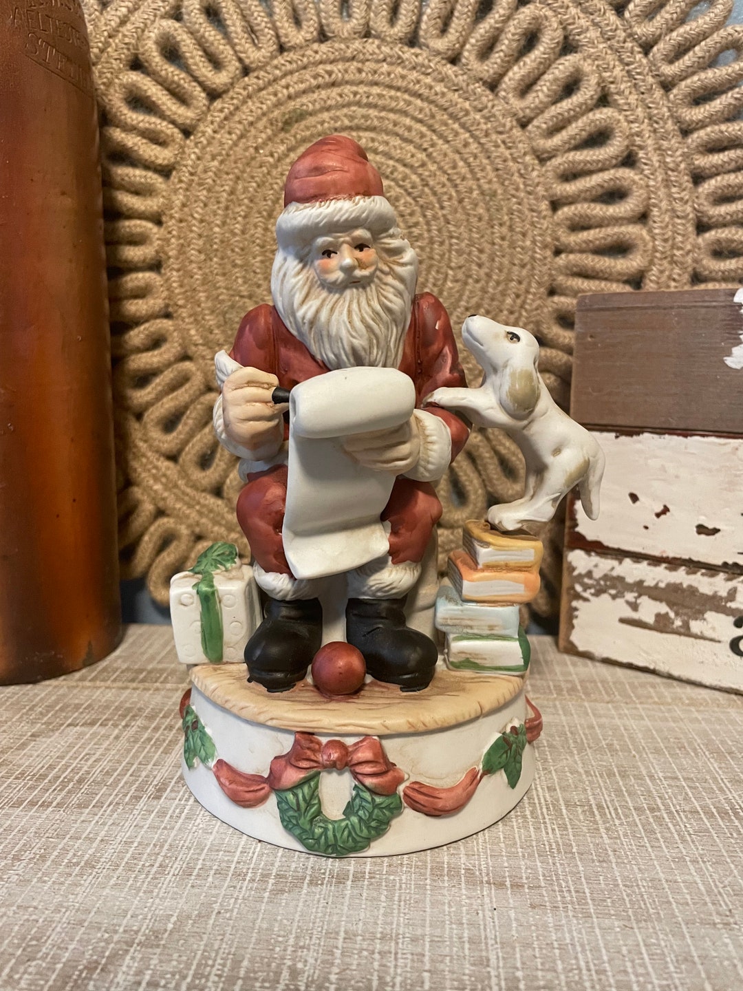 Vintage Santa Music Box 1990, Santa Claus is Coming to Town, Impulse ...