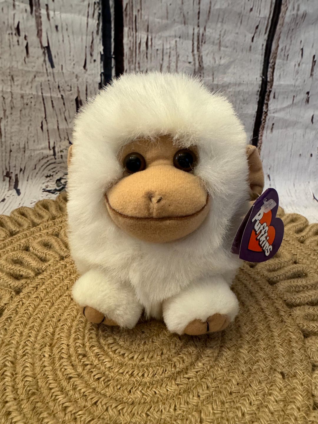Vintage Puffkins Swibco 5” Plush Trixy White Monkey Stuffed Animal - Etsy