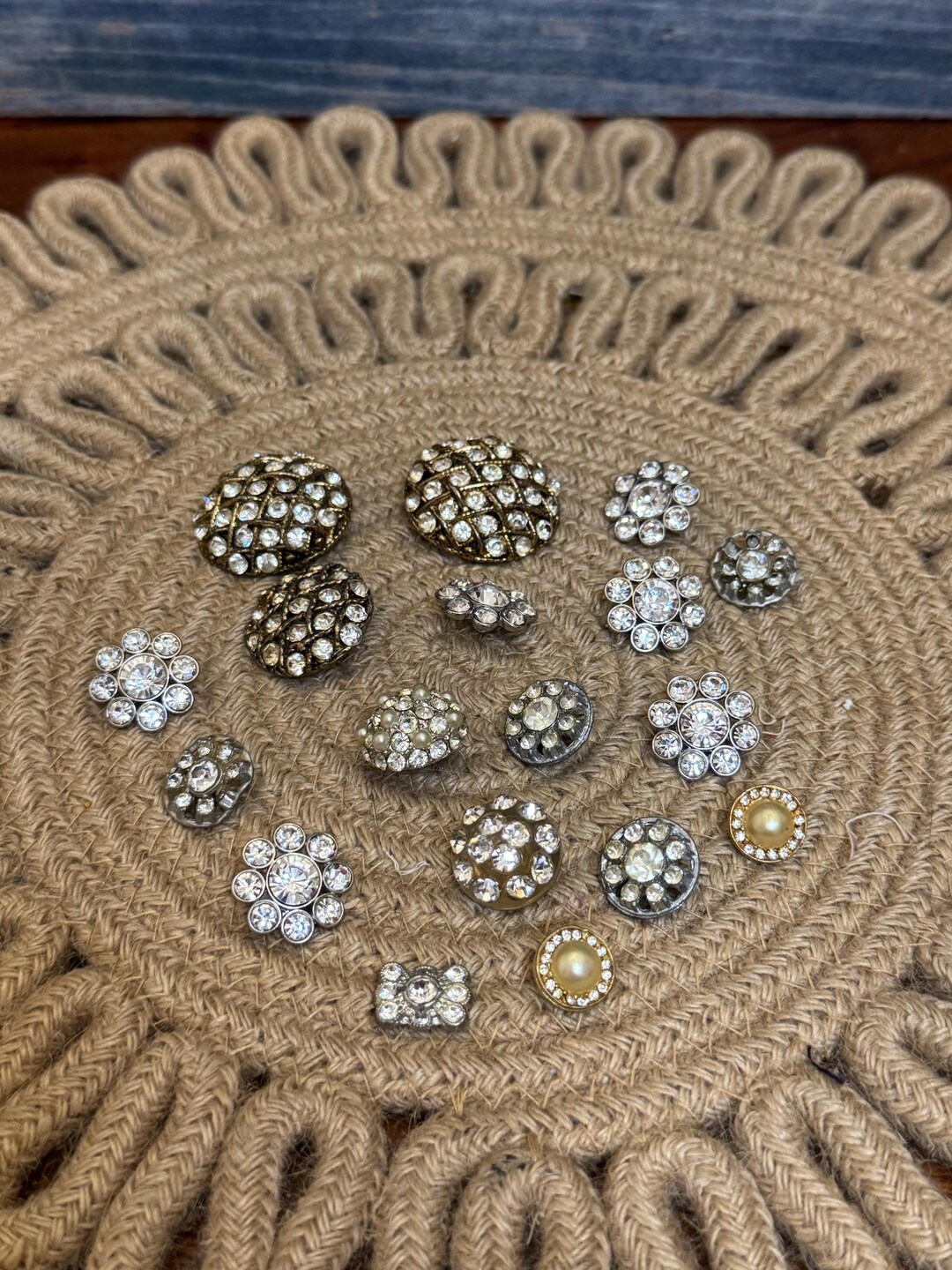 Lot of Gem Embellished Vintage Buttons - Etsy