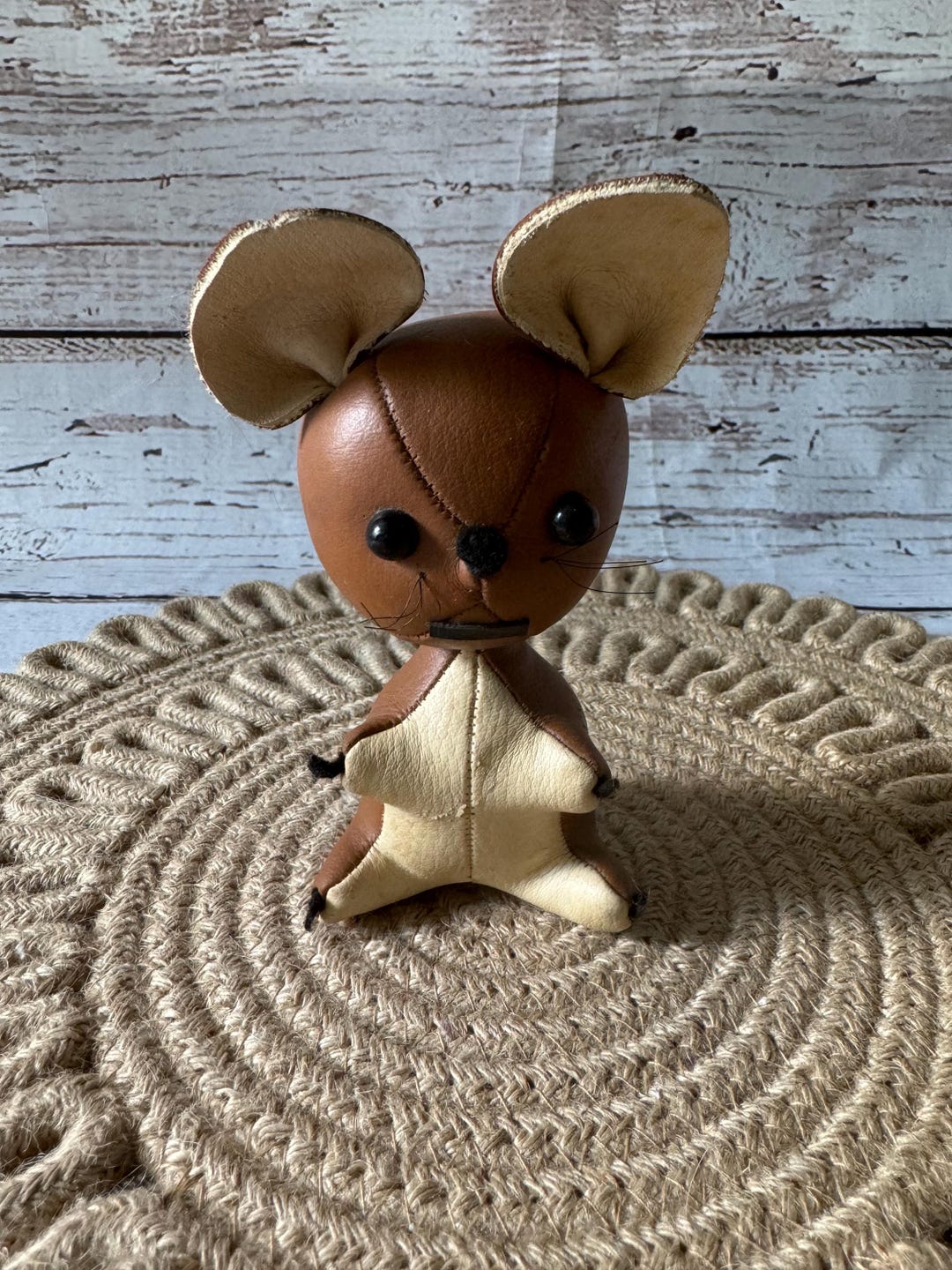 Vintage Dakin Dream Pets Brown Leather Mouse - Etsy