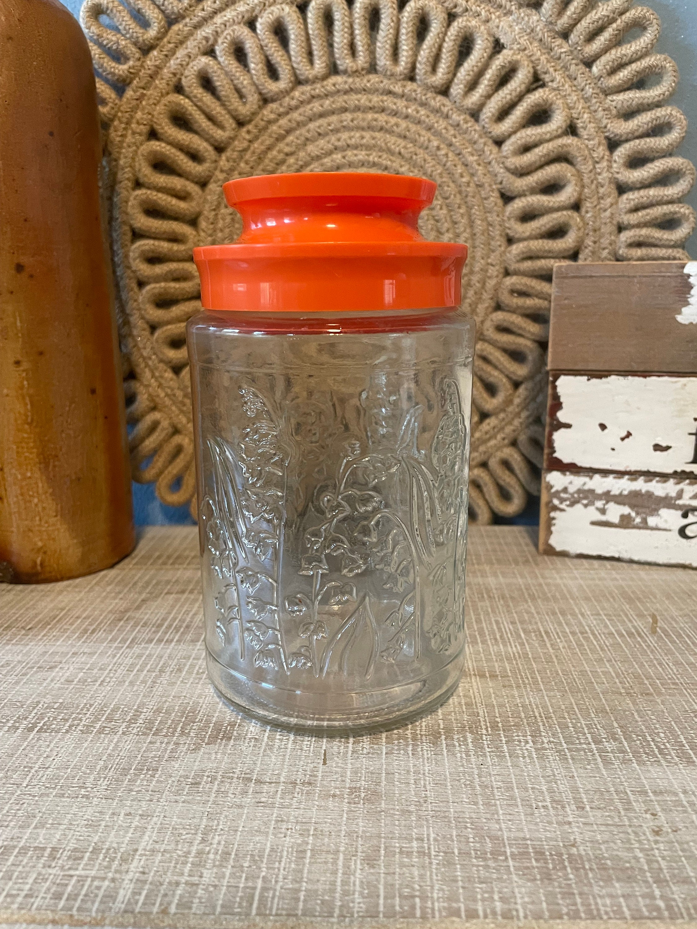 Vintage Anchor Hocking Lilies-of-the-valley Tang Jar - Etsy