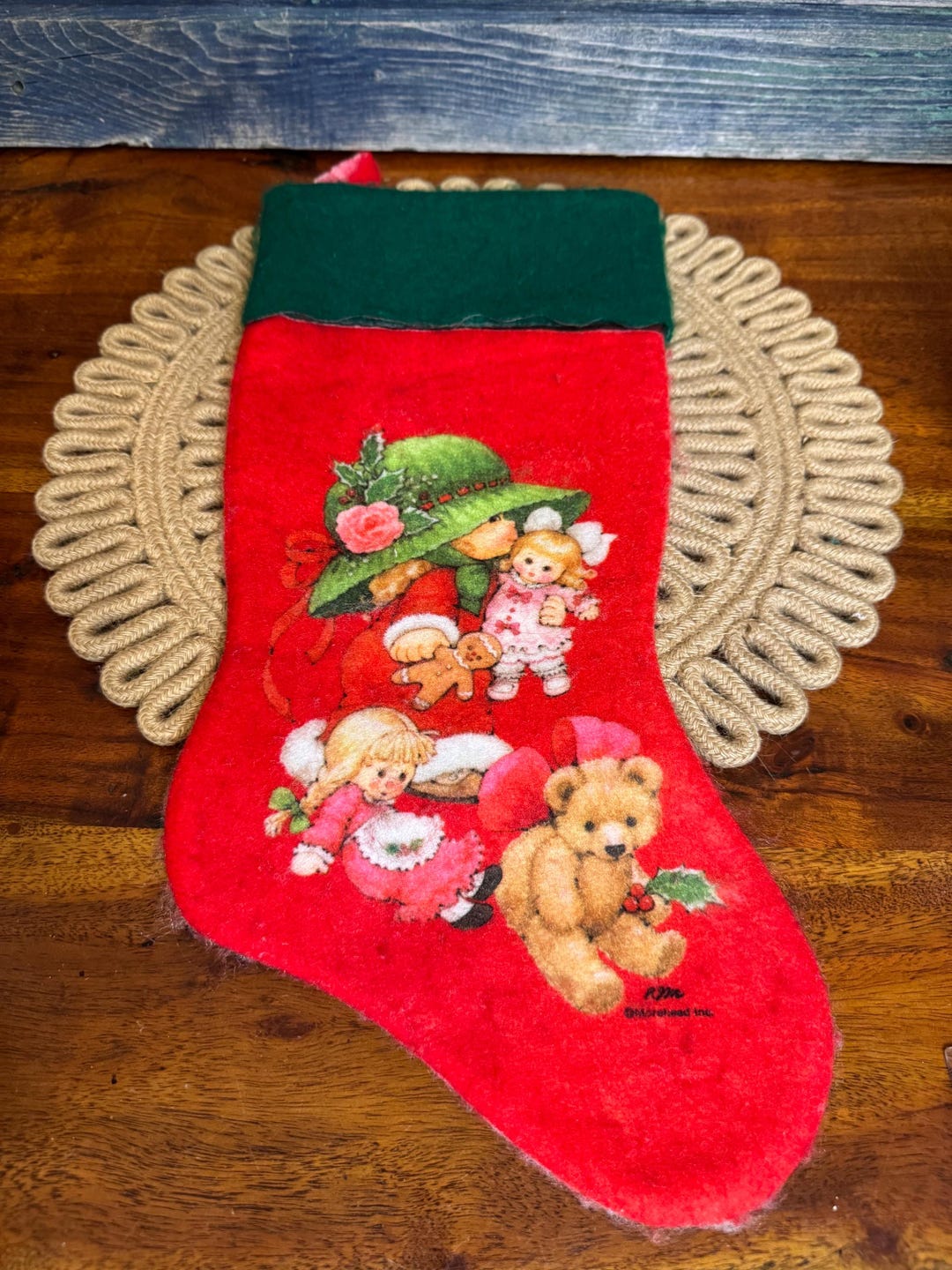 Vintage 1980’s Ruth Morehead Felt Girl With Dolls and Teddy Bear ...