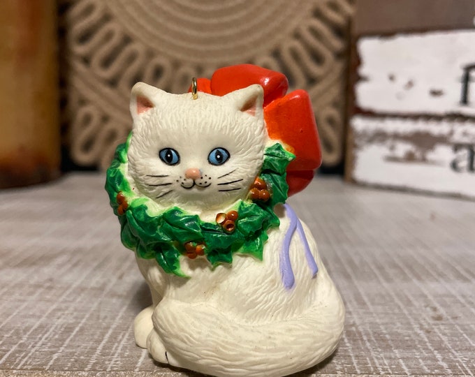 Vintage Tom Wat Exclusive Design 1989 Kitty Cat Hanging Christmas ...