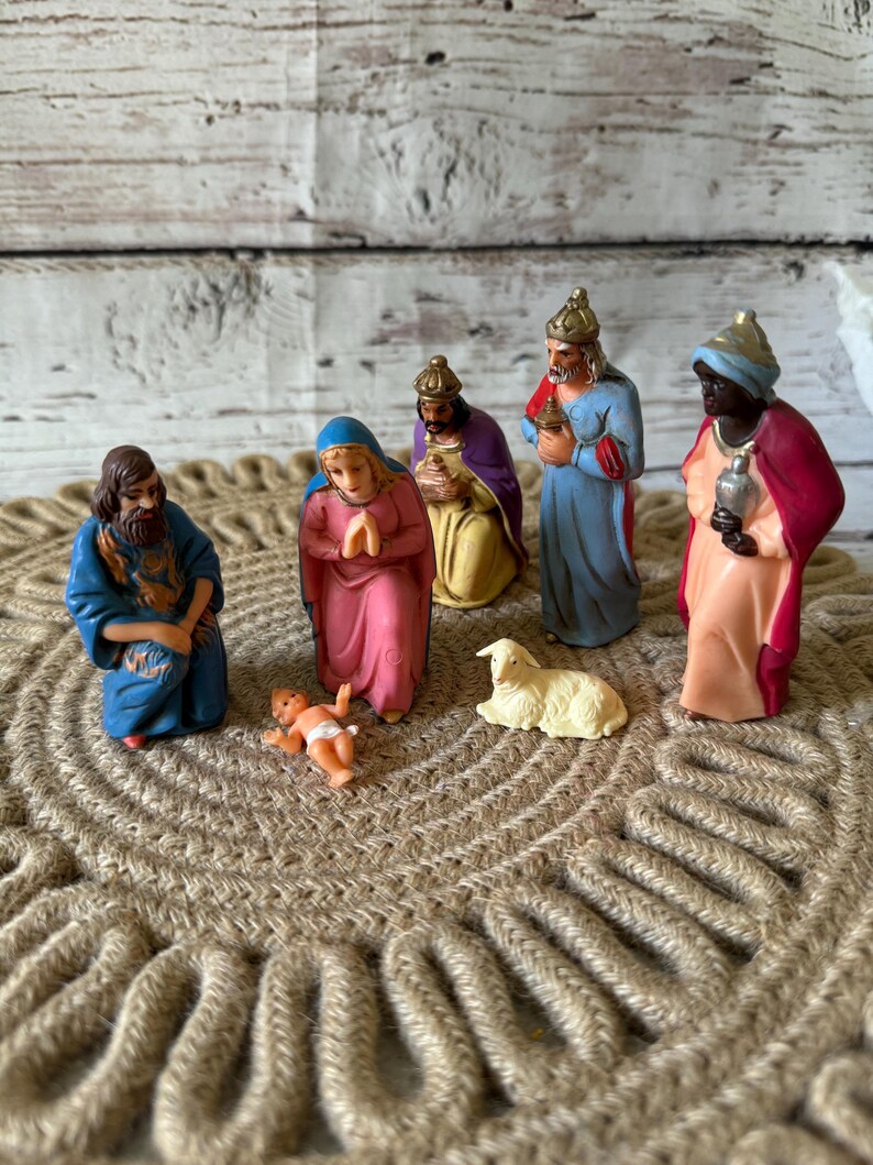 Vintage Plastic West Germany Nativity Figurines - Etsy