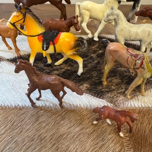 Group of Vintage Plastic Toy Horses - Etsy