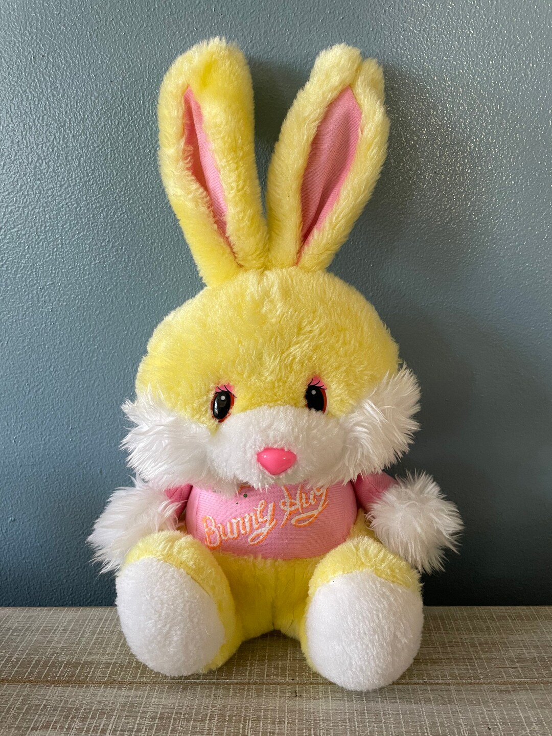 Vintage Plush Easter Bunny Yellow 1984 Animal Toy - Etsy