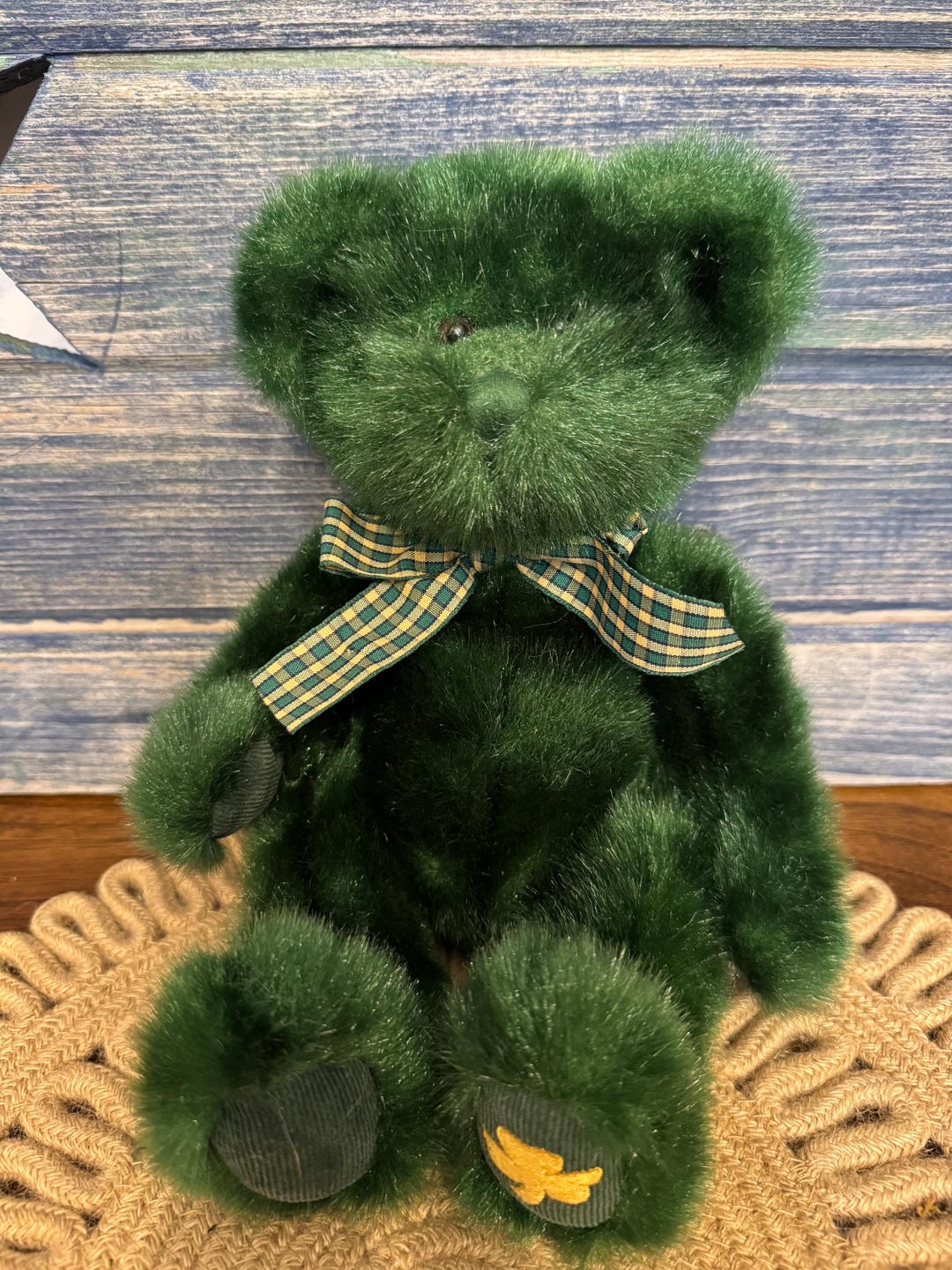 Russ Berrie "dublin" Green Teddy Bear 12 Inch Handmade Plush Irish ...