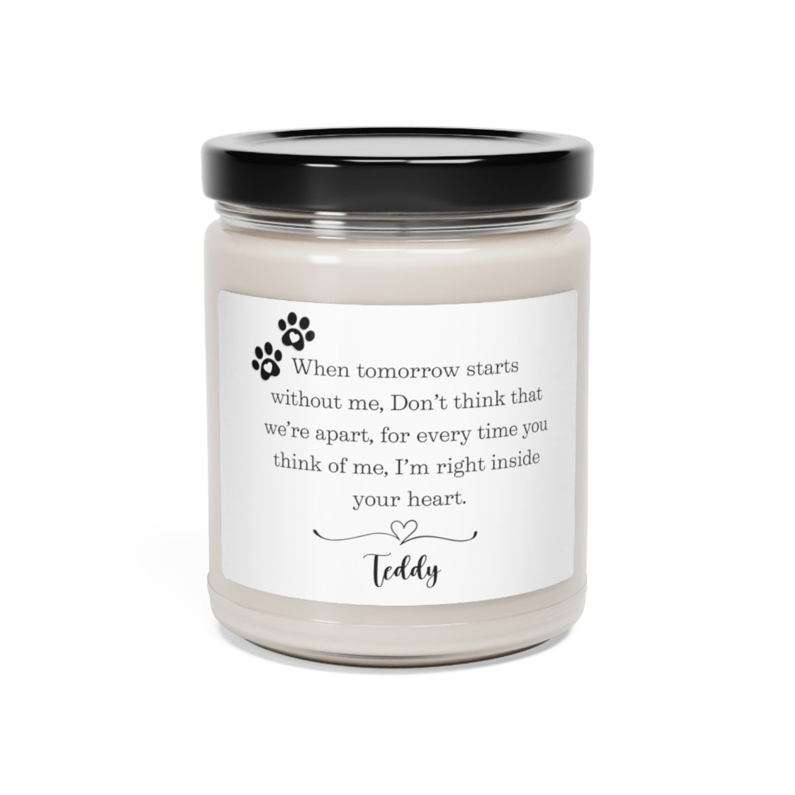 Custom Pet Memorial Candle, Pet Remembrance Gift, Your Pet's Photo, Dog ...