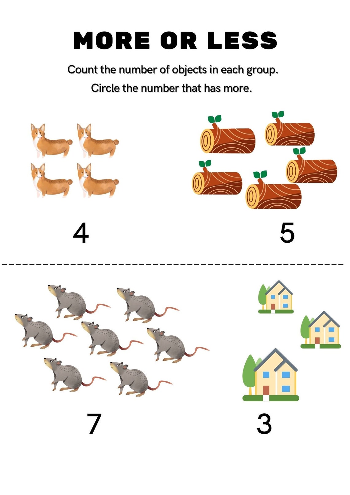 Comparing Quantities 0-10 - Etsy