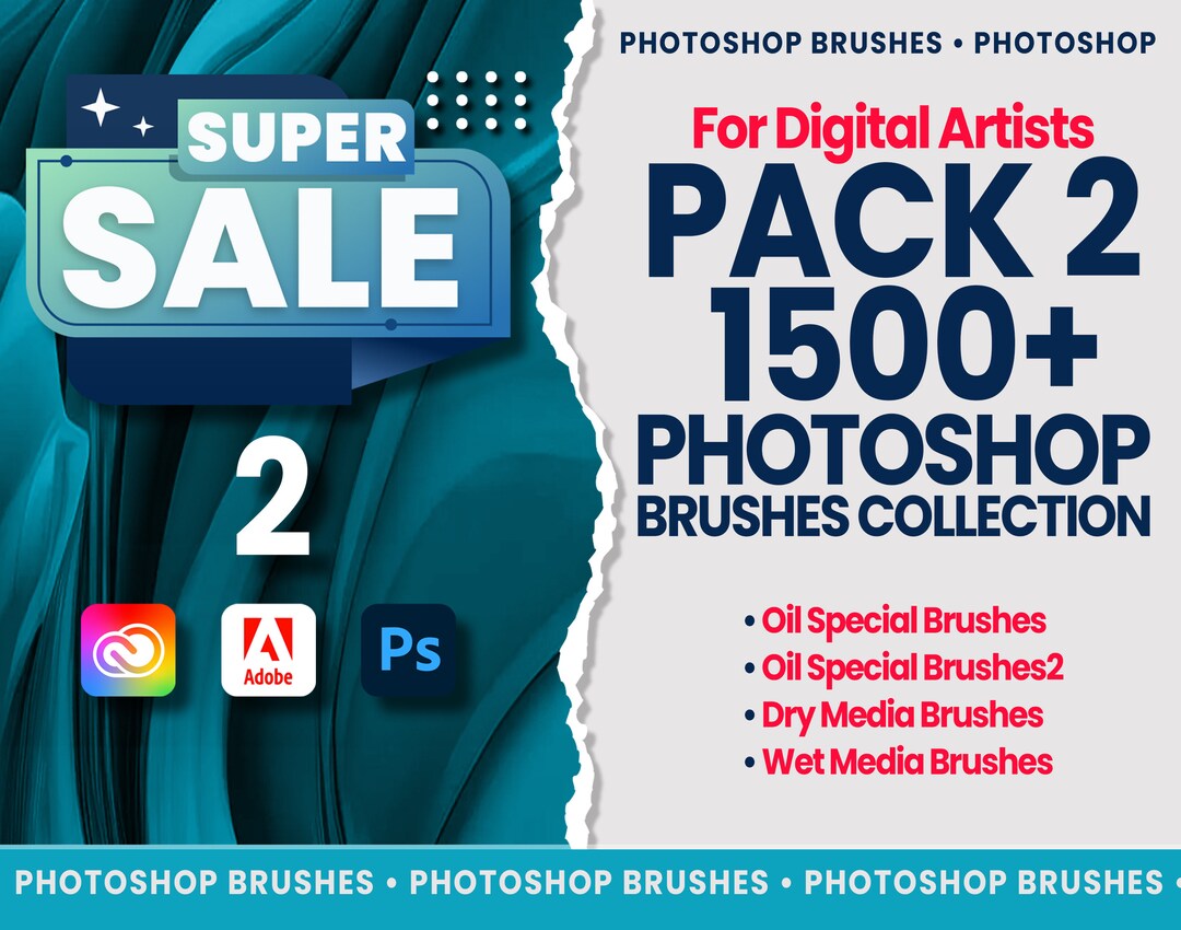 Photoshop Brushes Digital Artists Pack 2 Photoshop - Etsy