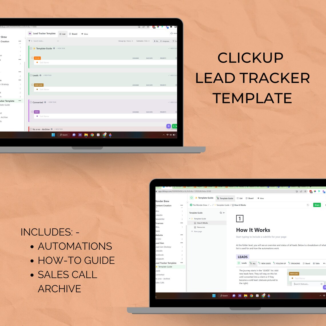 Lead Tracker Template | Clickup Templates | Lead Generation Template - Etsy