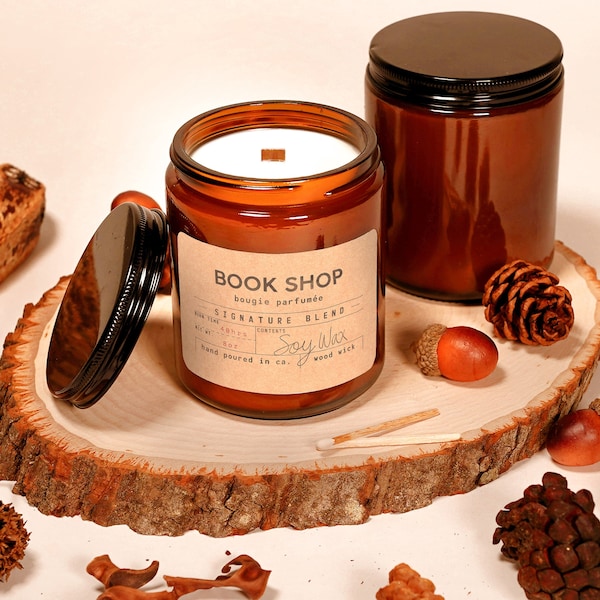 Book Scented Candle - Etsy