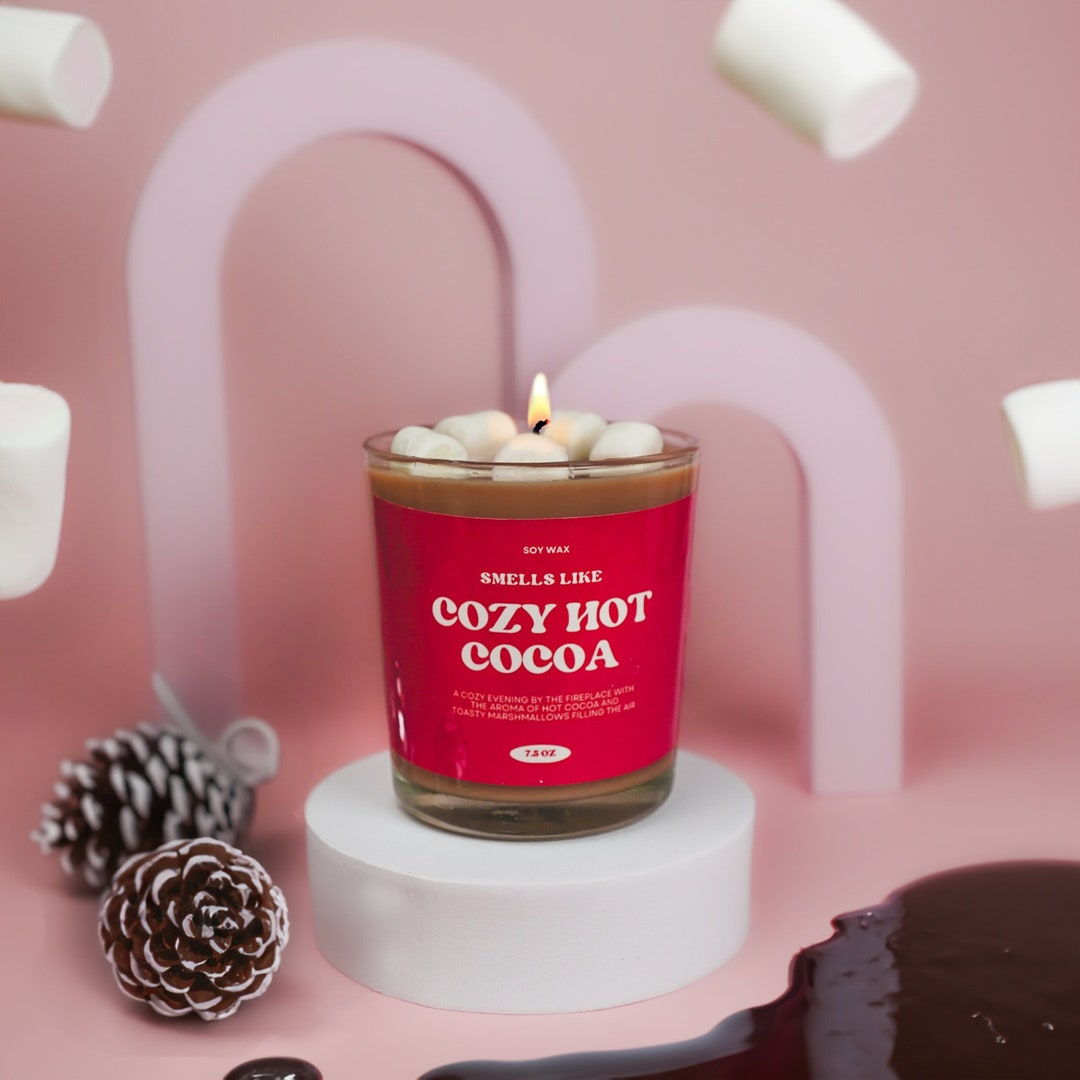 Hot Cocoa Candle: Creamy Milk Chocolate Scented Soy Wax Candle - Etsy