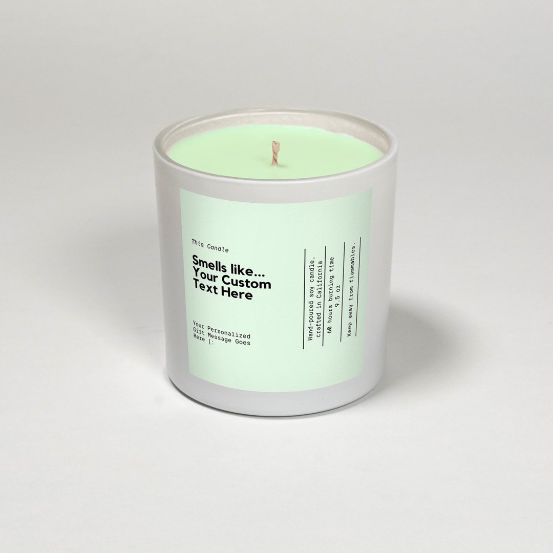 Smells Like Personalized Gift Message Candle, Personalized Birthday ...