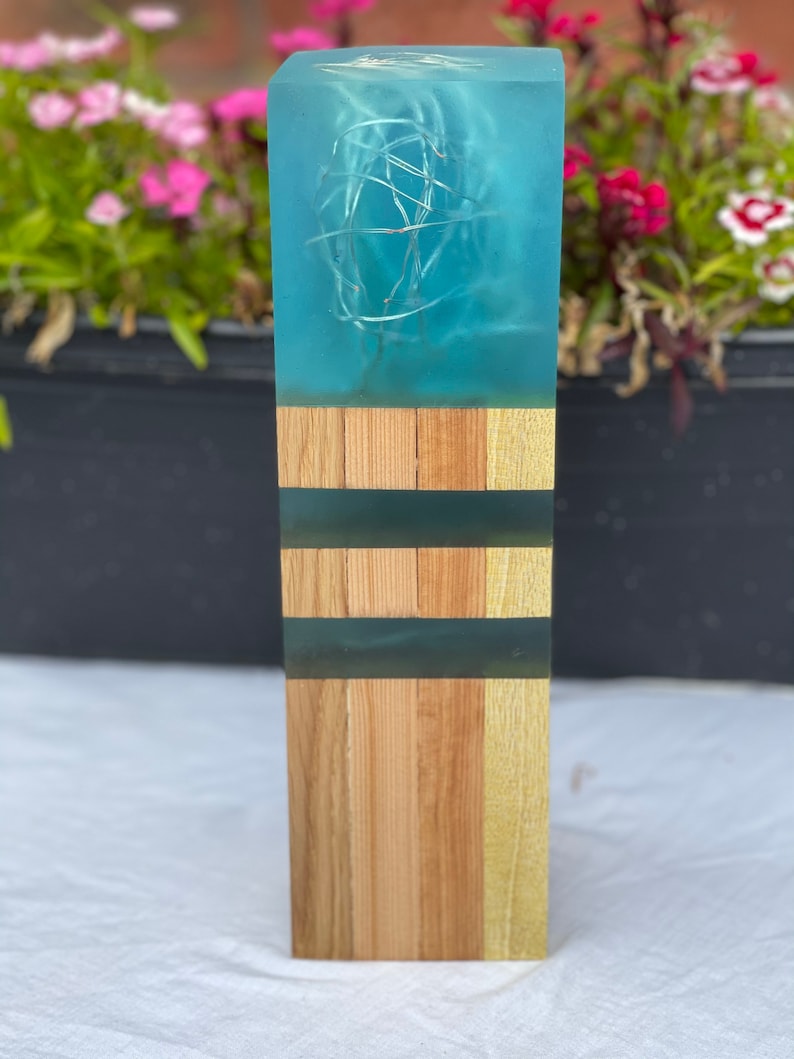 Epoxy Resin Wood Lamp Handmade, Lamp, Night Light, Resin Table Decor ...