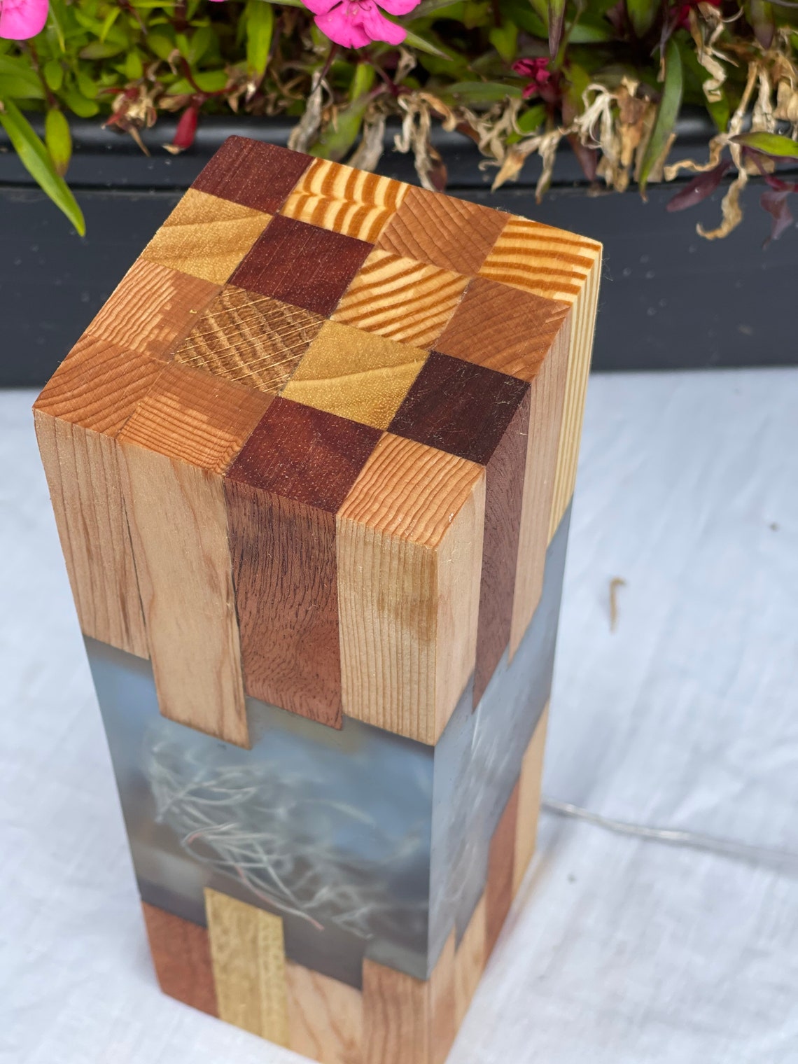 Epoxy Resin Wood Lamp Handmade, Lamp, Night Light, Resin Table Decor ...