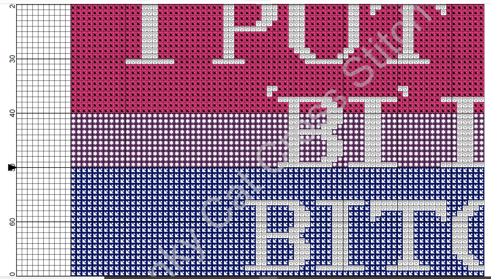 Bi in Btch Bisexual Pride Flag Cross Stitch Pattern PDF - Etsy