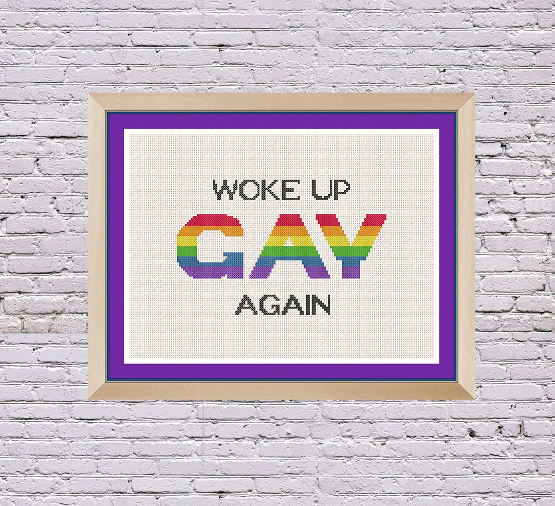 Pride Queer Subversive Woke up Gay Cross Stitch Pattern PDF Digital ...