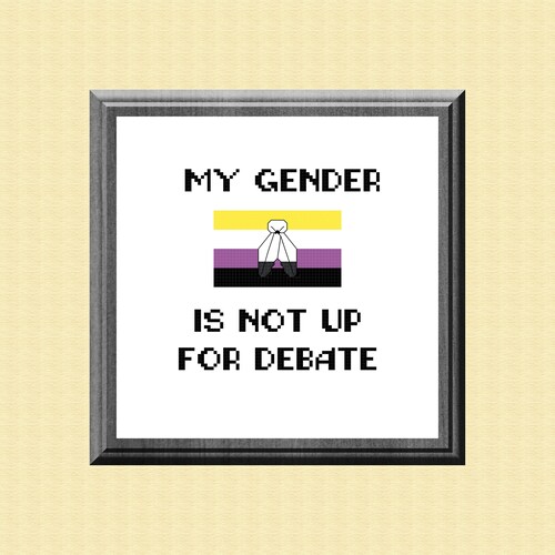 Gender Pride Flag Cross Stitch Pattern PDF - Etsy