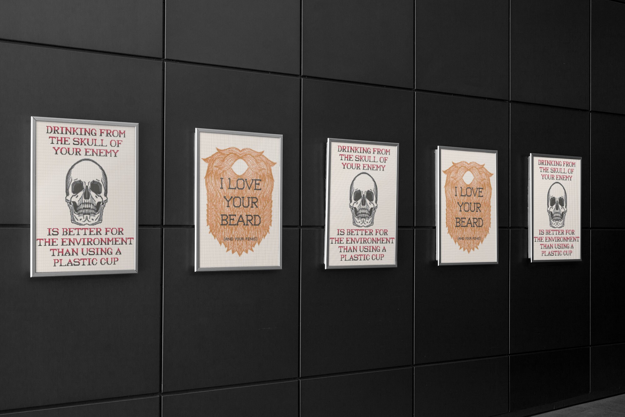 Skull of Your Enemy Subversive Sampler Cross Stitch Pattern PDF - Etsy