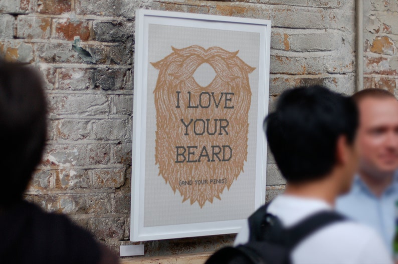 Love Your Beard Subversive Romantic Cross Stitch Pattern PDF - Etsy