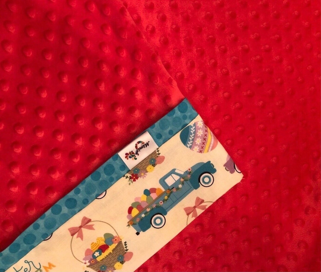 Bright Pink Bubble Minky Fabric Pillowcases—easter Egg Farm - Etsy