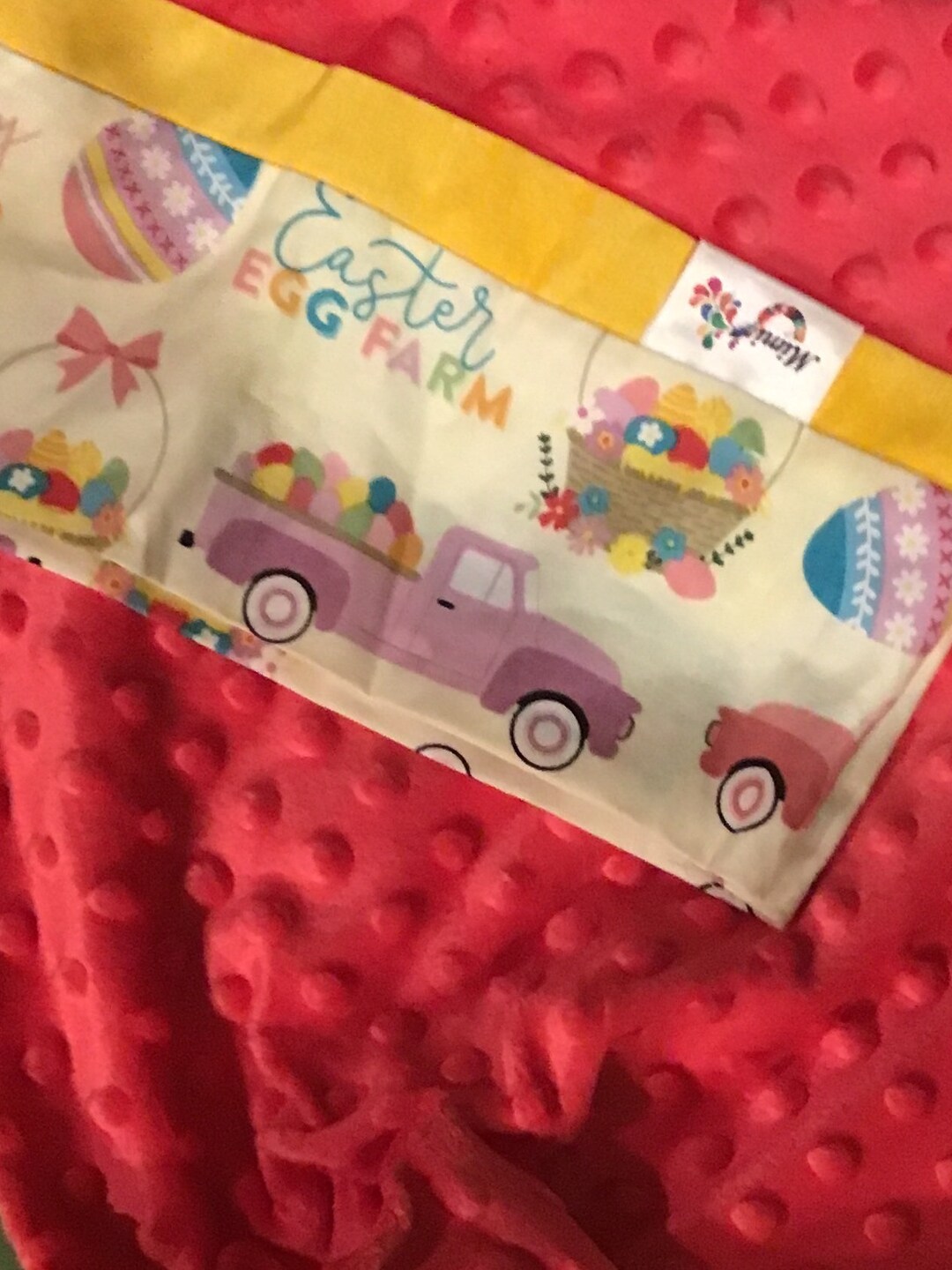 Bright Pink Bubble Minky Fabric Pillowcases—easter Egg Farm - Etsy