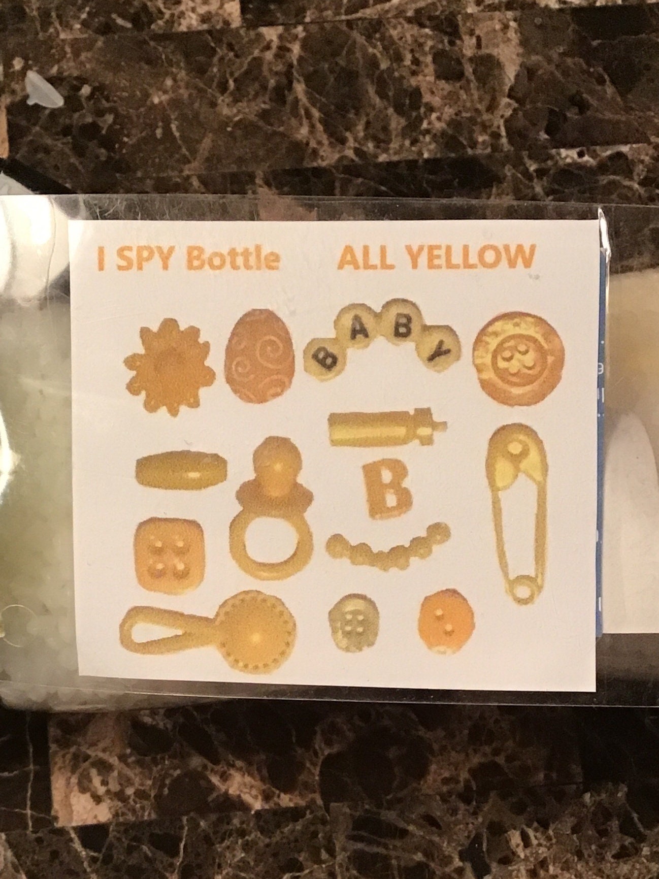 I-SPY Bottle Game With Gold Top—educational Toy, I-spy Game, Car-trip ...