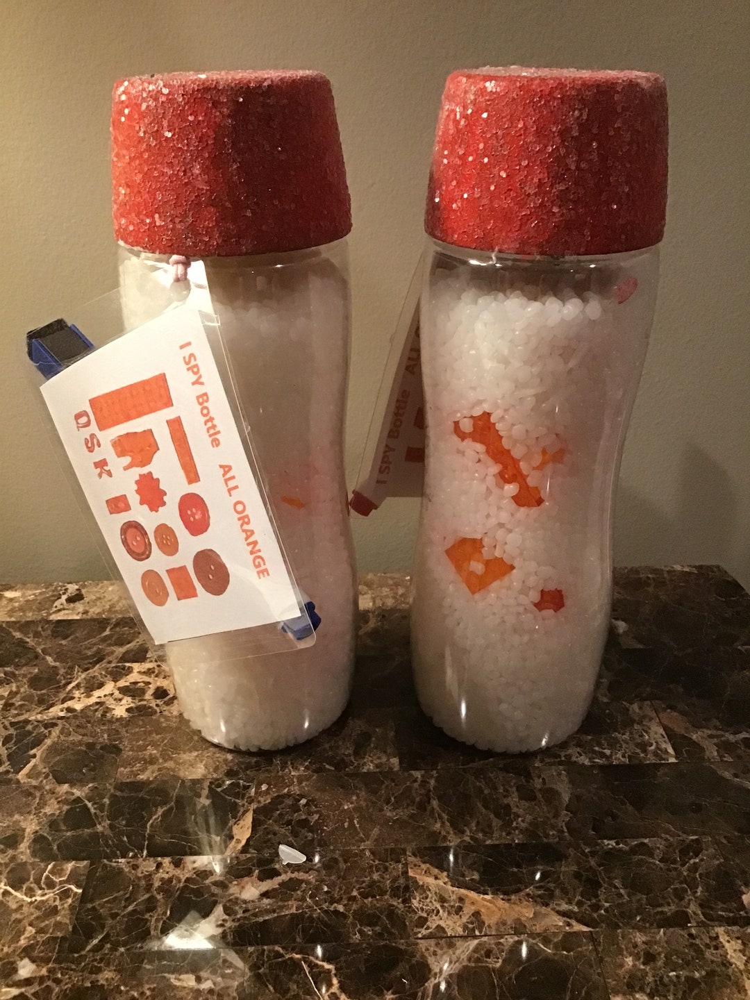 I-SPY Bottle Game With Orange Top—educational Toy, I-spy Game, Car-trip ...