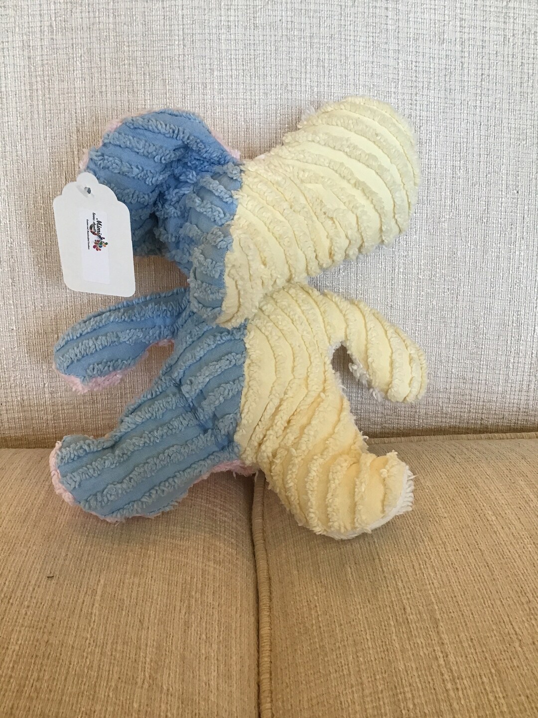Blue Moon Baby Vintage Chenille Pastel Elephant 10 Height - Etsy
