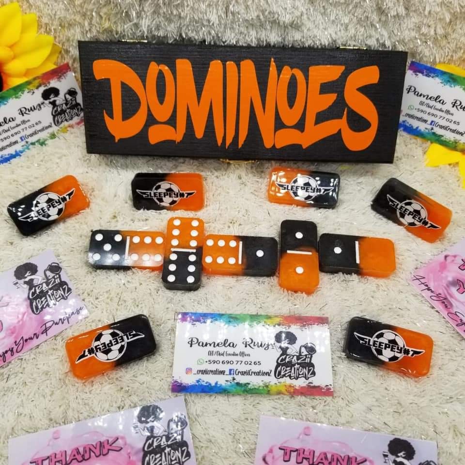 Custom Resin Dominoes Set Dominoes Gift Ideas Play Dominoes Gift Idea ...