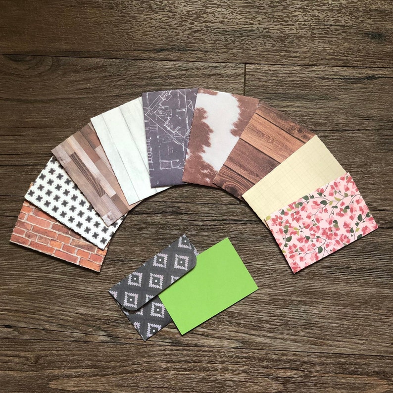 Mini Blank Cards (set of 10), Note Cards for Mini Envelopes, 2-1/2" X 3 ...