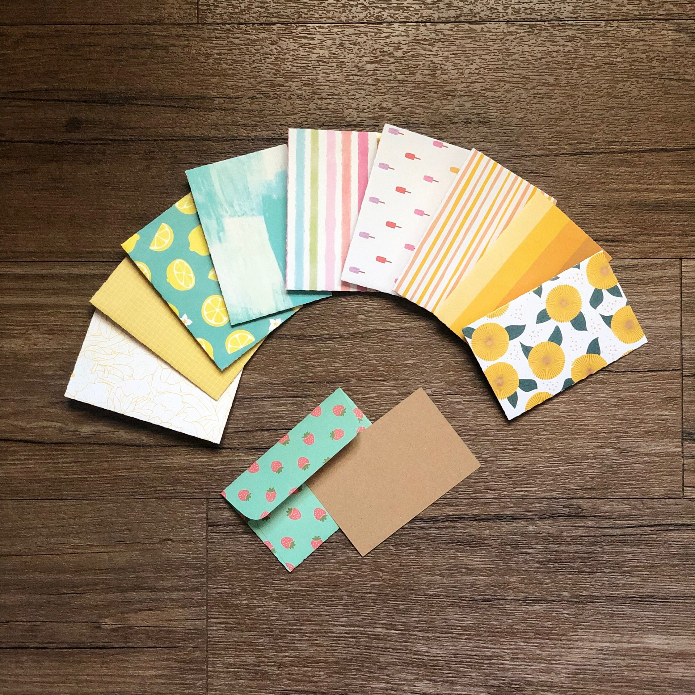 Mini Blank Cards (set of 10), Note Cards for Mini Envelopes, 2-1/2" X 3 ...