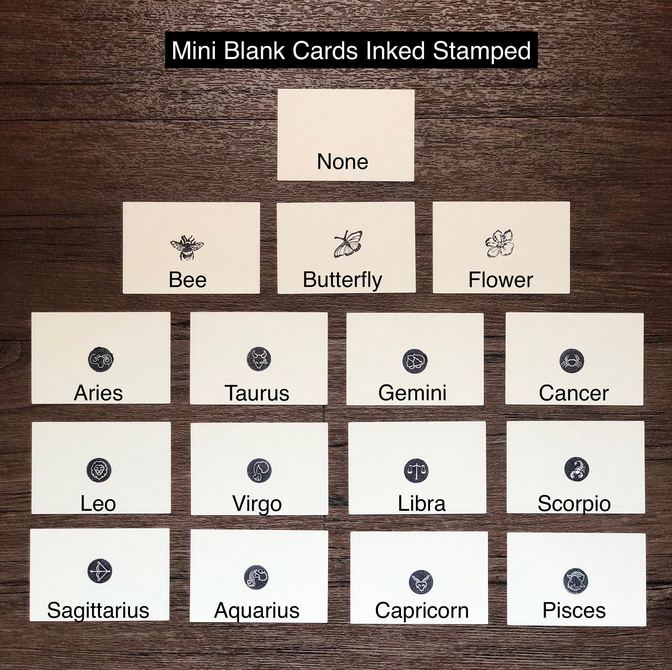 Mini Blank Cards (set of 10), Note Cards for Mini Envelopes, 2-1/2" X 3 ...