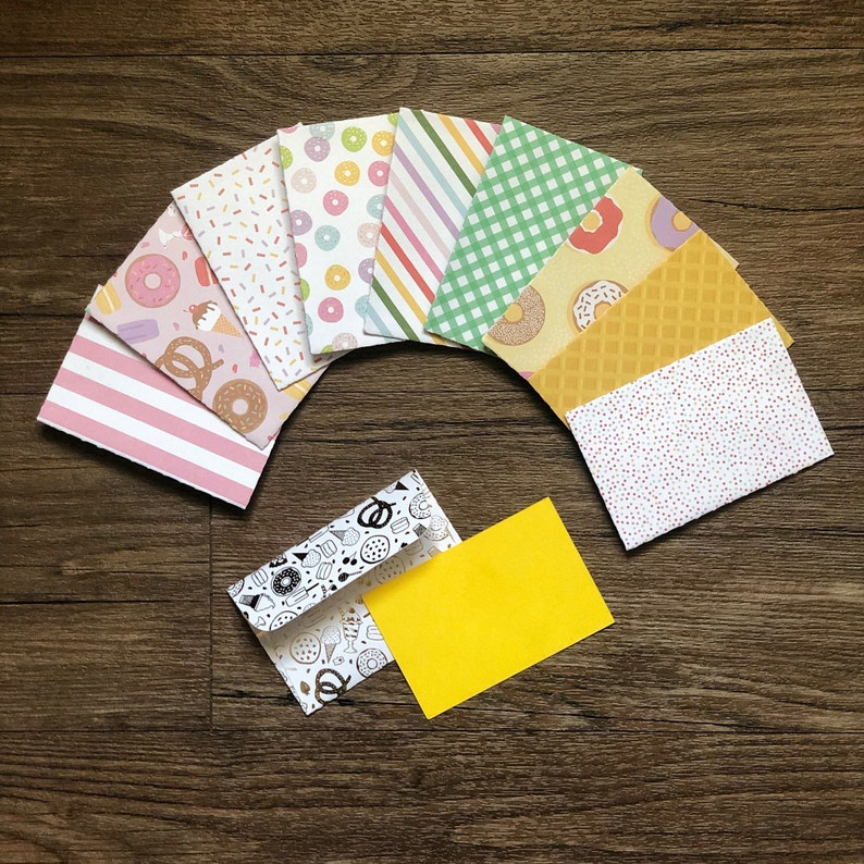 Mini Blank Cards (set of 10), Note Cards for Mini Envelopes, 2-1/2" X 3 ...