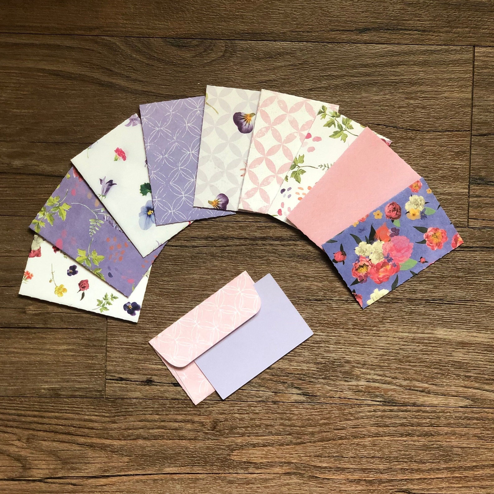 Mini Blank Cards (set of 10), Note Cards for Mini Envelopes, 2-1/2" X 3 ...