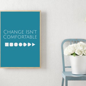 Change Isn't Comfortable Digital Art | Inspirational Wall Art Decor ...