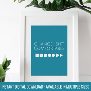 Change Isn't Comfortable Digital Art | Inspirational Wall Art Decor ...
