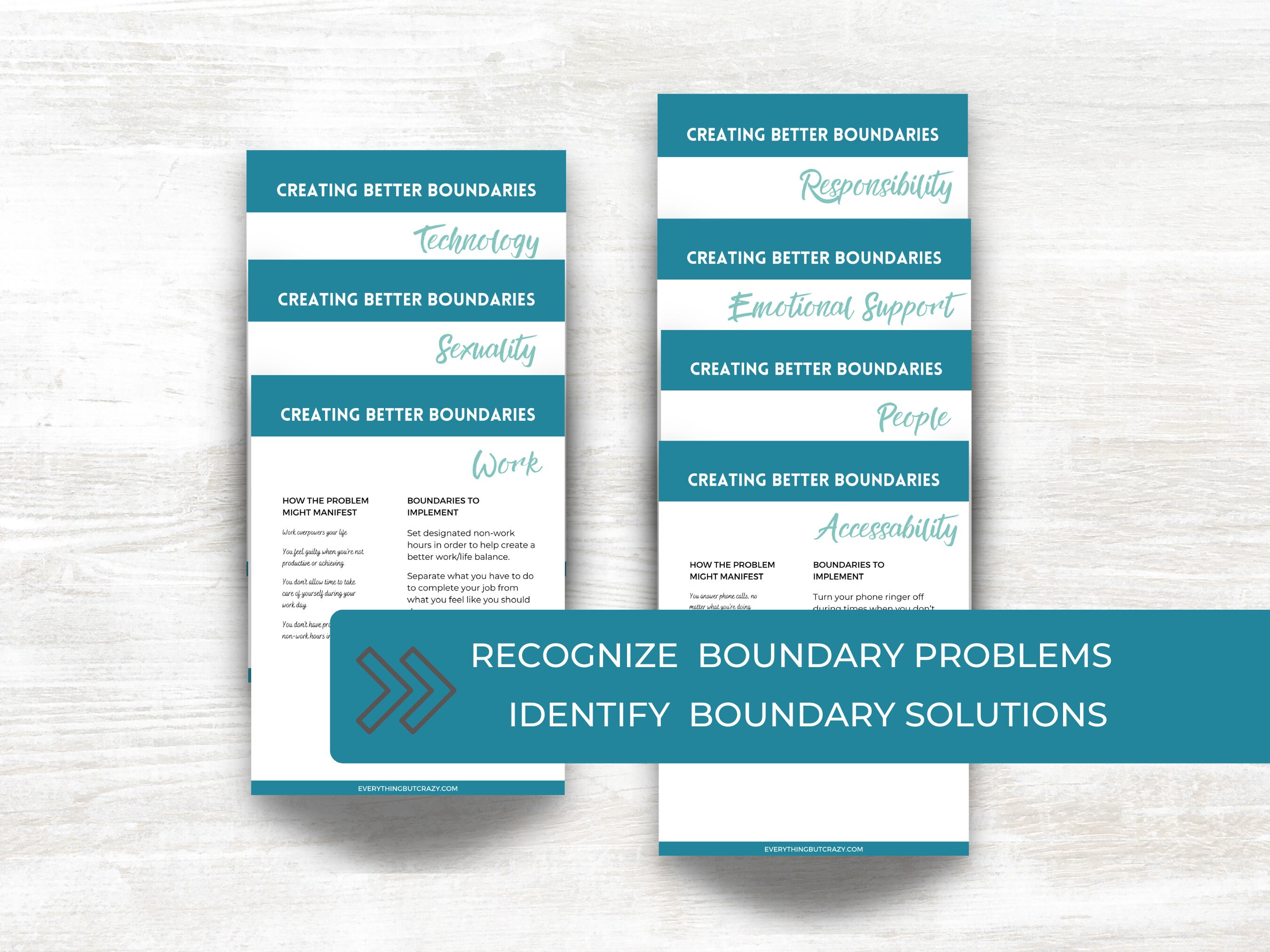 Creating Better Boundaries Workbook Self-help Workbook - Etsy