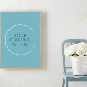 Your Power is Within Digital Art Print | Empowering Message Decor - Etsy