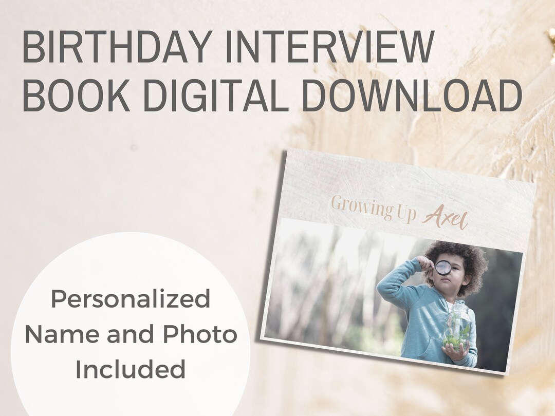 Birthday Interview Book | Birthday Book | Childhood Keepsake ...