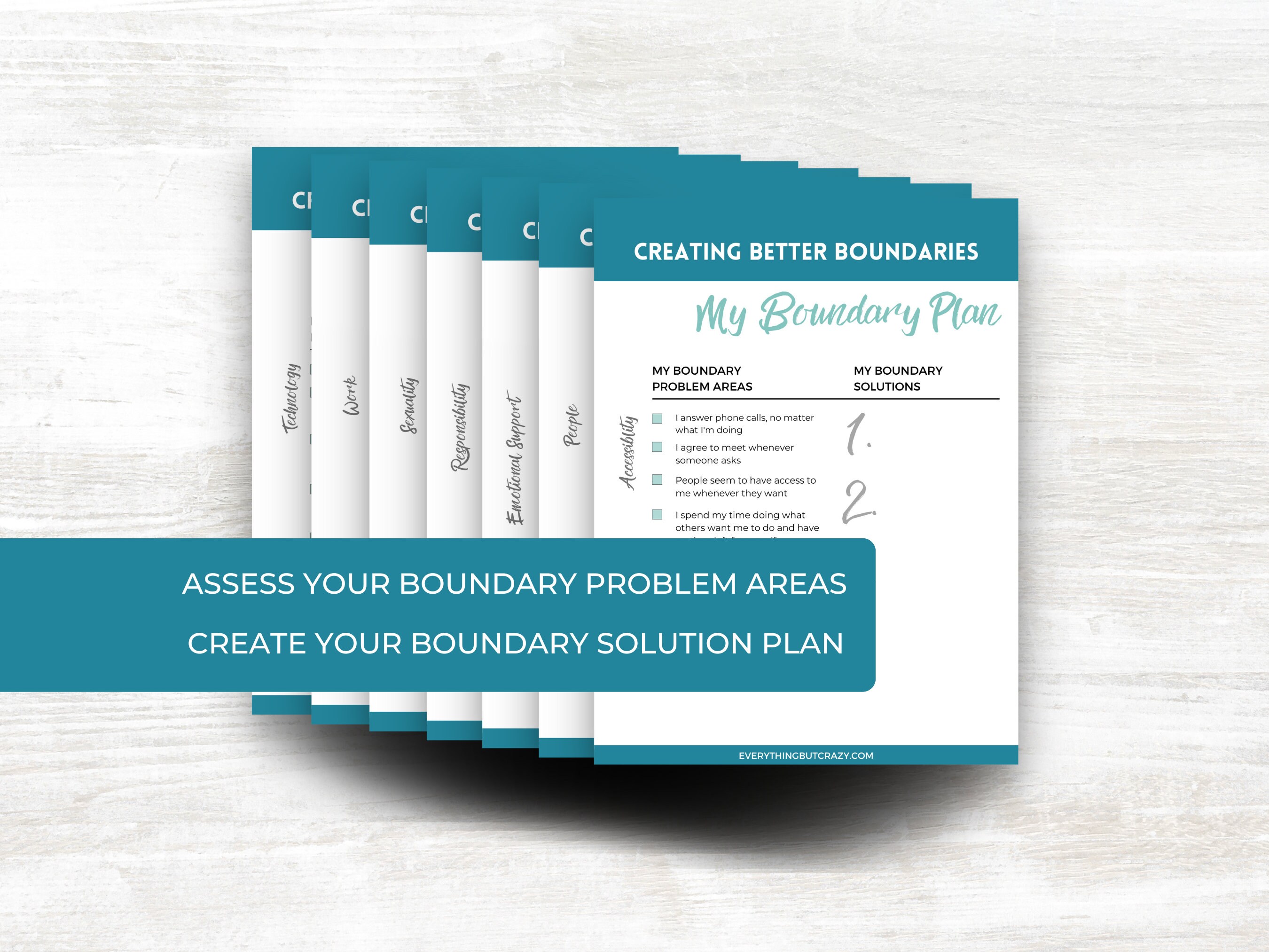 Creating Better Boundaries Workbook Self-help Workbook Personal Growth ...