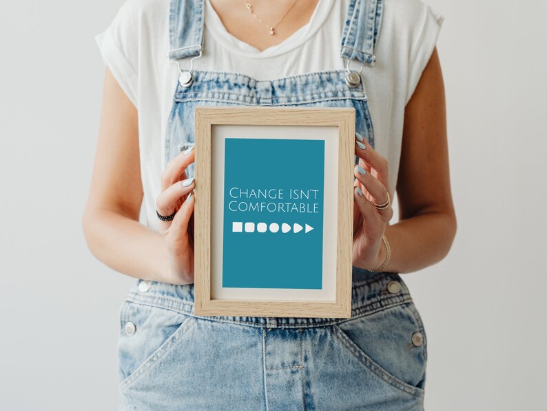 Change Isn't Comfortable Digital Art | Inspirational Wall Art Decor ...
