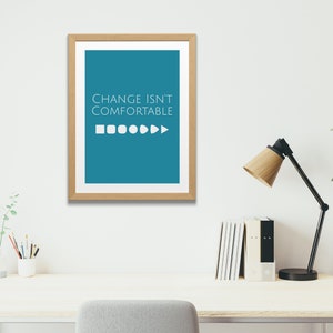 Change Isn't Comfortable Digital Art | Inspirational Wall Art Decor ...